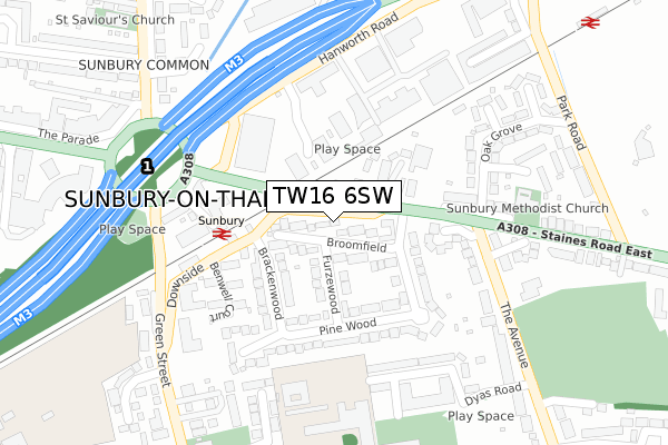 TW16 6SW maps, stats, and open data