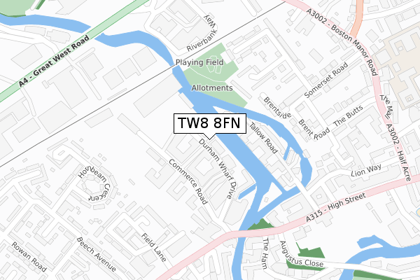 TW8 8FN maps, stats, and open data