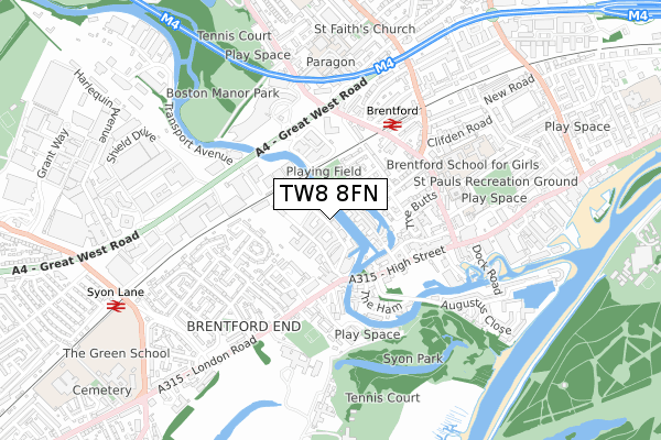 TW8 8FN maps, stats, and open data