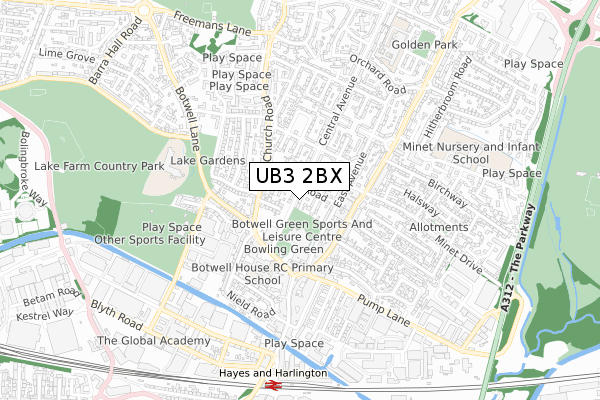 UB3 2BX maps, stats, and open data