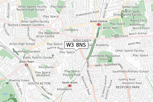 W3 8NS maps, stats, and open data