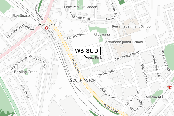 W3 8UD maps, stats, and open data