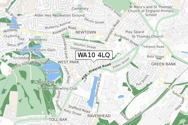 WA10 4LQ maps, stats, and open data