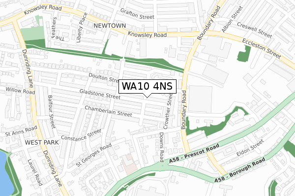 WA10 4NS maps, stats, and open data