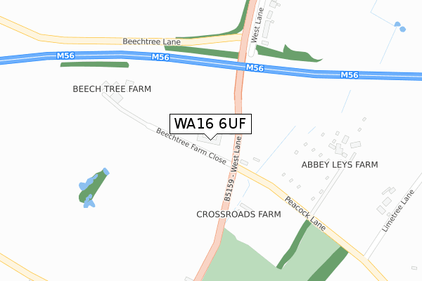 WA16 6UF maps, stats, and open data