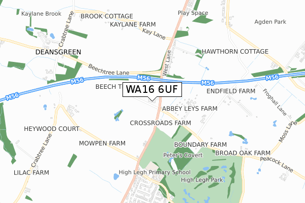 WA16 6UF maps, stats, and open data