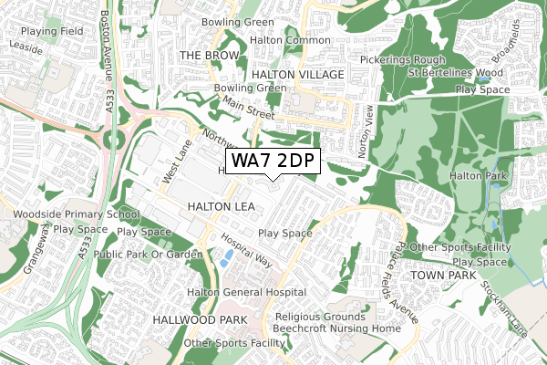 WA7 2DP maps, stats, and open data
