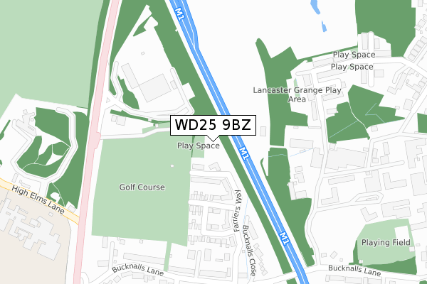 WD25 9BZ maps, stats, and open data