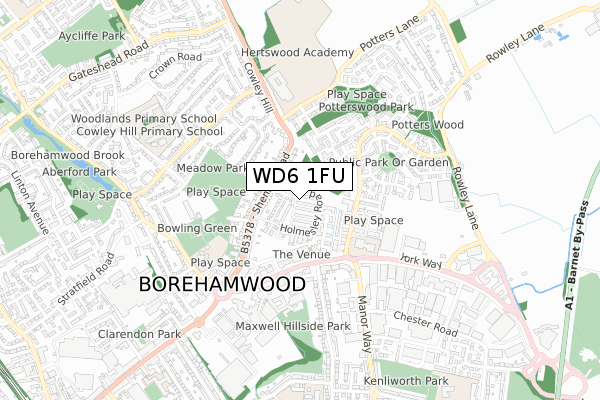 WD6 1FU maps, stats, and open data