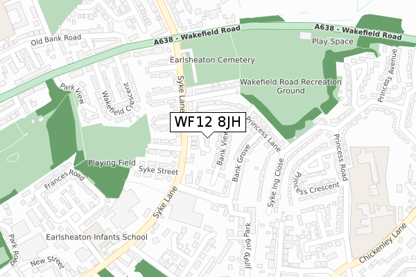 WF12 8JH maps, stats, and open data