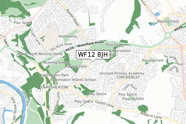 WF12 8JH maps, stats, and open data