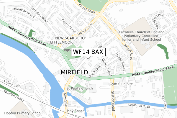 WF14 8AX maps, stats, and open data