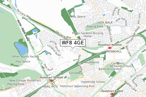 WF8 4GE maps, stats, and open data