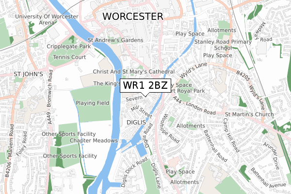 WR1 2BZ maps, stats, and open data