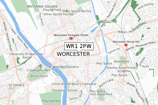 WR1 2PW maps, stats, and open data