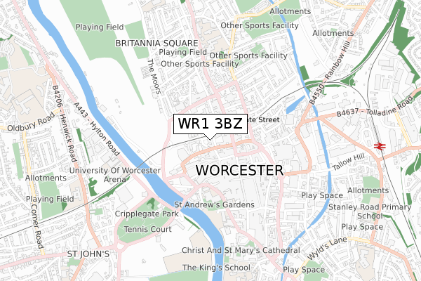 WR1 3BZ maps, stats, and open data