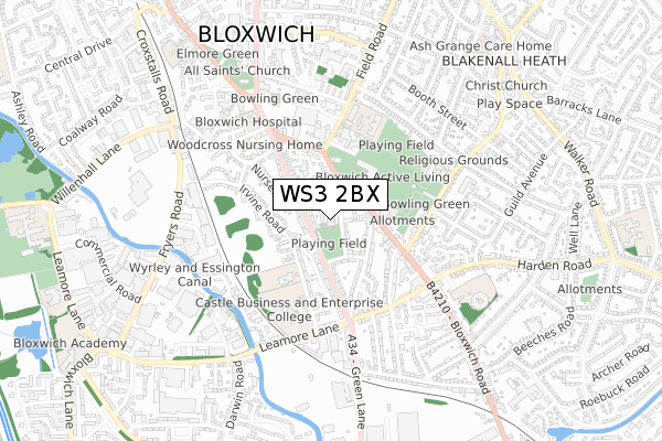 WS3 2BX maps, stats, and open data