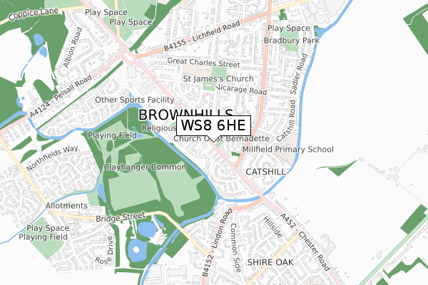 WS8 6HE maps, stats, and open data