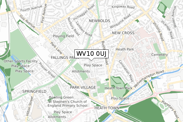 WV10 0UJ maps, stats, and open data