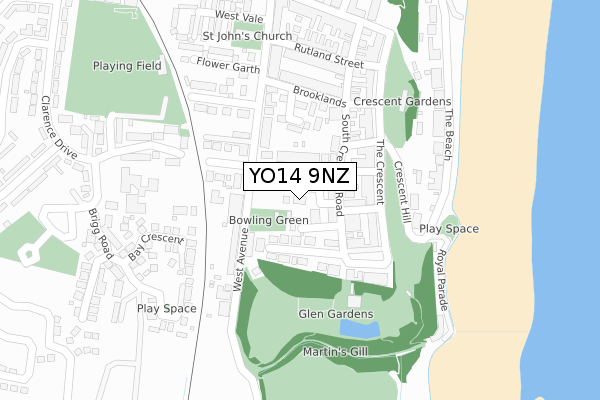 YO14 9NZ maps, stats, and open data