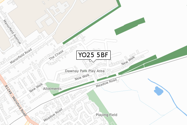 YO25 5BF maps, stats, and open data
