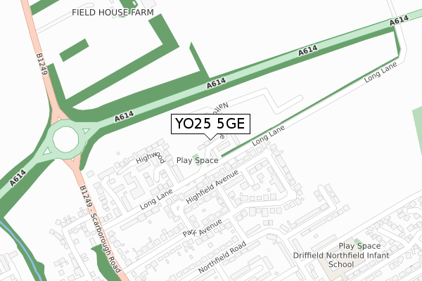 YO25 5GE maps, stats, and open data