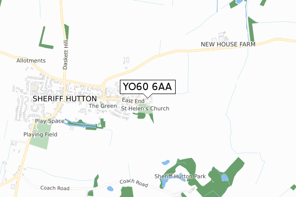 YO60 6AA maps, stats, and open data