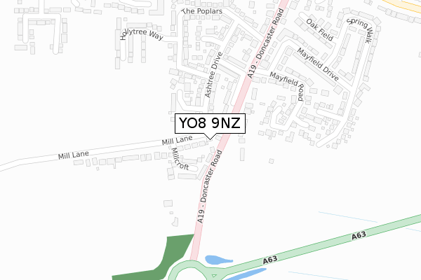 YO8 9NZ maps, stats, and open data