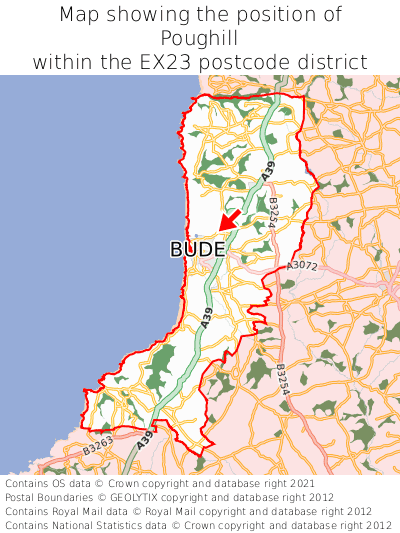 Where is Poughill? Poughill on a map