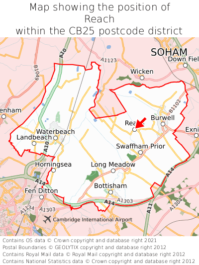 Where is Reach? Reach on a map