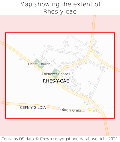 Where is Rhes-y-cae? Rhes-y-cae on a map