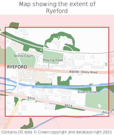 Where is Ryeford? Ryeford on a map