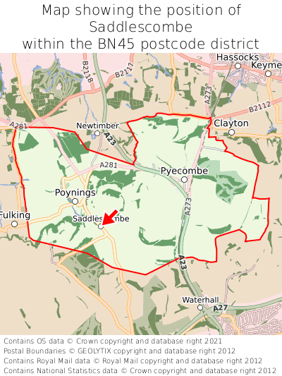 Where is Saddlescombe? Saddlescombe on a map