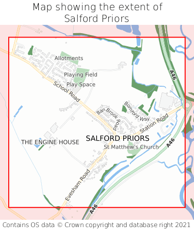 Where is Salford Priors? Salford Priors on a map