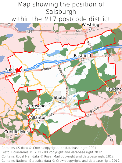 Where is Salsburgh? Salsburgh on a map