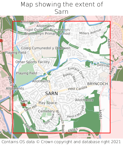 Where is Sarn? Sarn on a map
