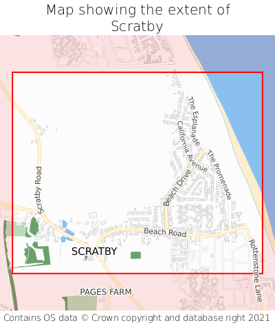 Where is Scratby? Scratby on a map