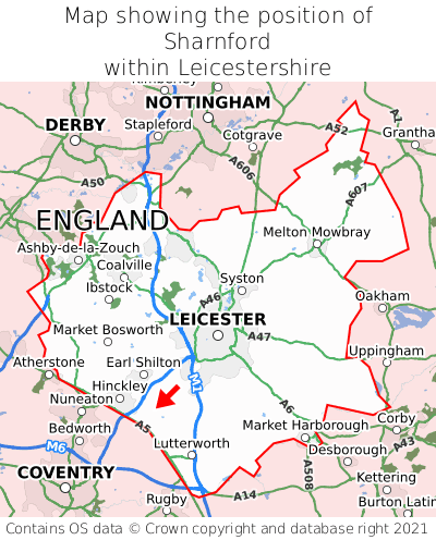 Where is Sharnford? Sharnford on a map