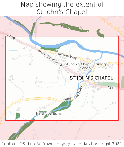 Where is St John's Chapel? St John's Chapel on a map
