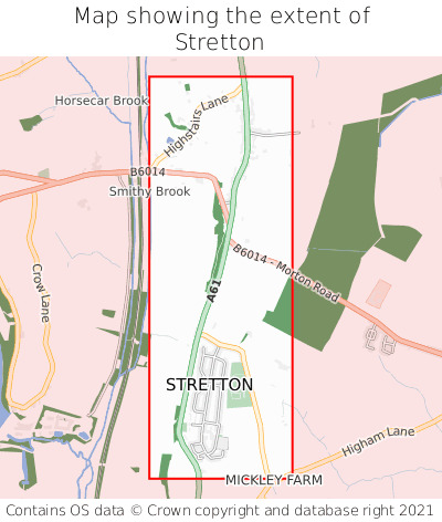 Where is Stretton? Stretton on a map