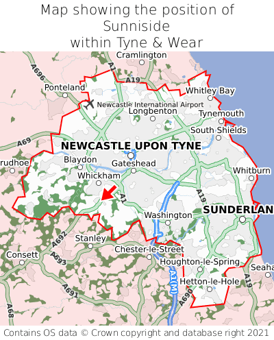 Where is Sunniside? Sunniside on a map