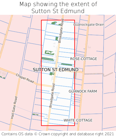 Where is Sutton St Edmund? Sutton St Edmund on a map