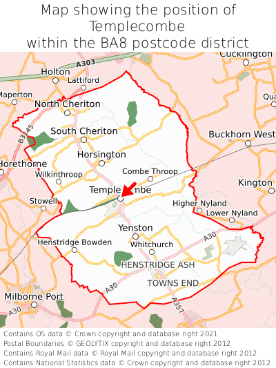 Where is Templecombe? Templecombe on a map