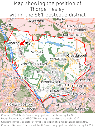 Where is Thorpe Hesley? Thorpe Hesley on a map