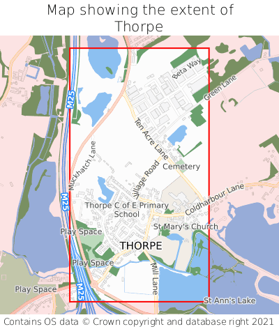 Where is Thorpe? Thorpe on a map