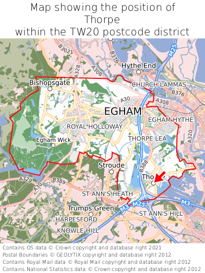 Where is Thorpe? Thorpe on a map