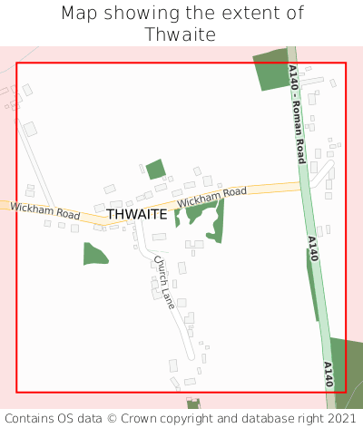 Where is Thwaite? Thwaite on a map