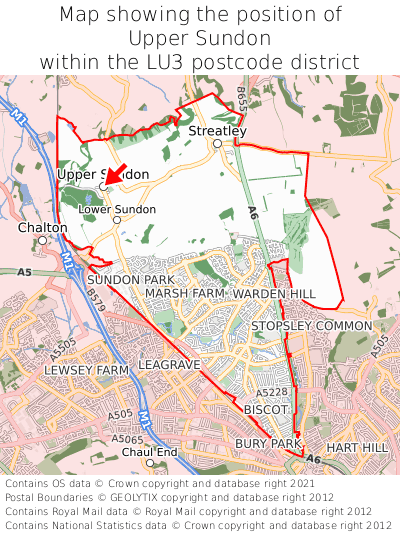 Where is Upper Sundon? Upper Sundon on a map