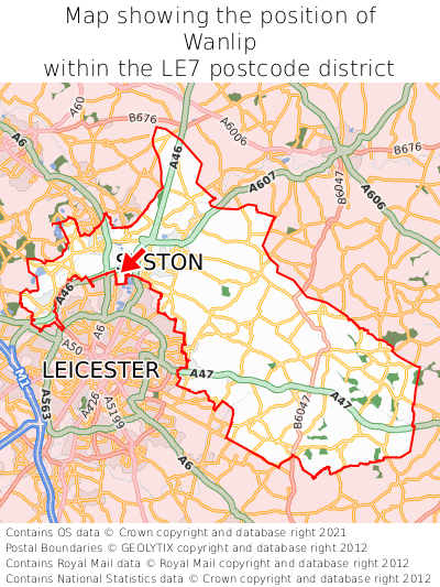 Where is Wanlip? Wanlip on a map