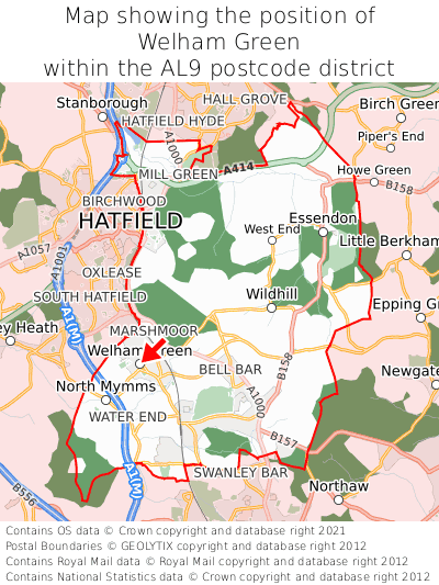 Where is Welham Green? Welham Green on a map